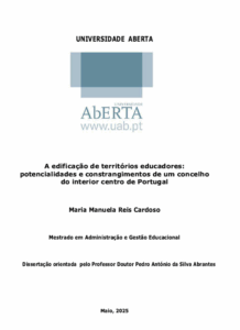 Provas de Mestrado de Manuela Cardoso | Jul. 25 | Cátedra UNESCO | Rede ...